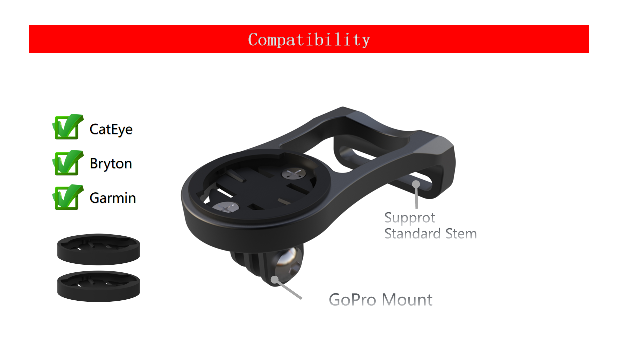 Universal Cycle Computer Stem Mount,Enfitnix Technology Co. Ltd.