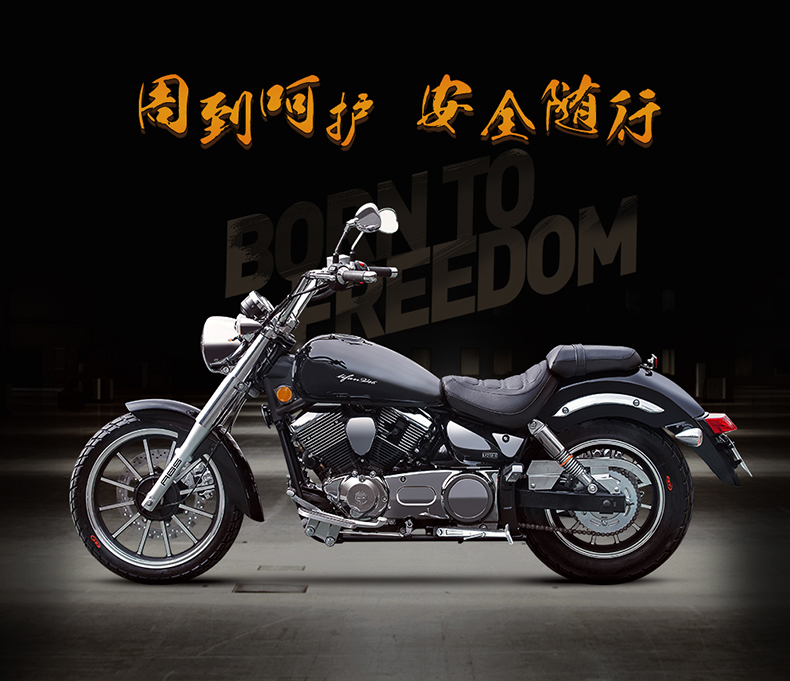 力帆摩托V16 LF250-E国四电喷美式双缸巡航机车太子车摩托车整车