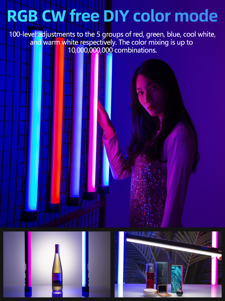 TP25 RGB APP Full Color Tube Light,Shenzhen Sutefoto Film and ...