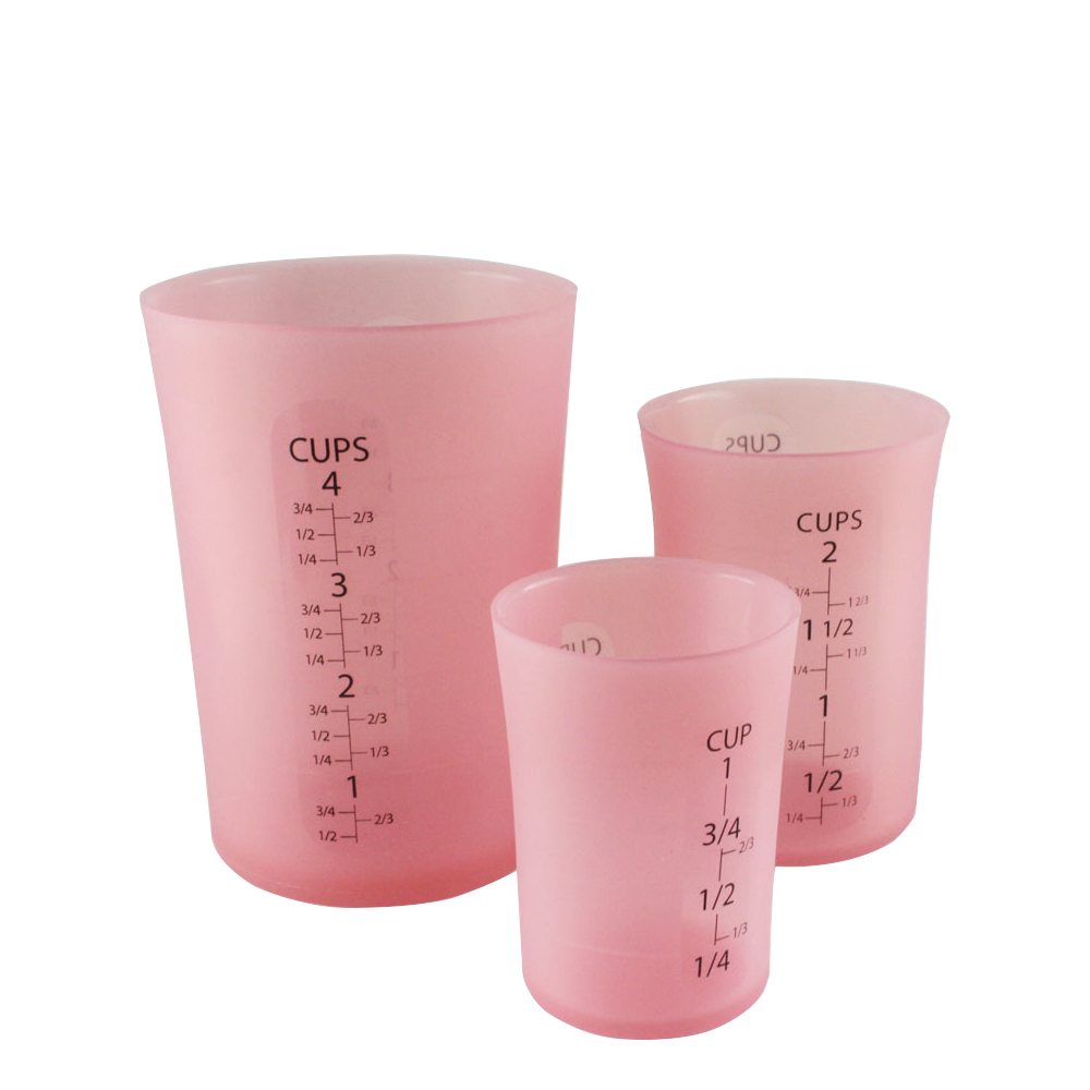 customized size silicon measuring cups