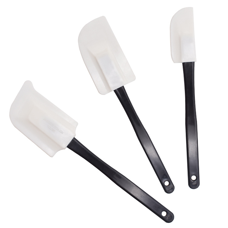 3 piece plastic handle scraper cake cream spatula