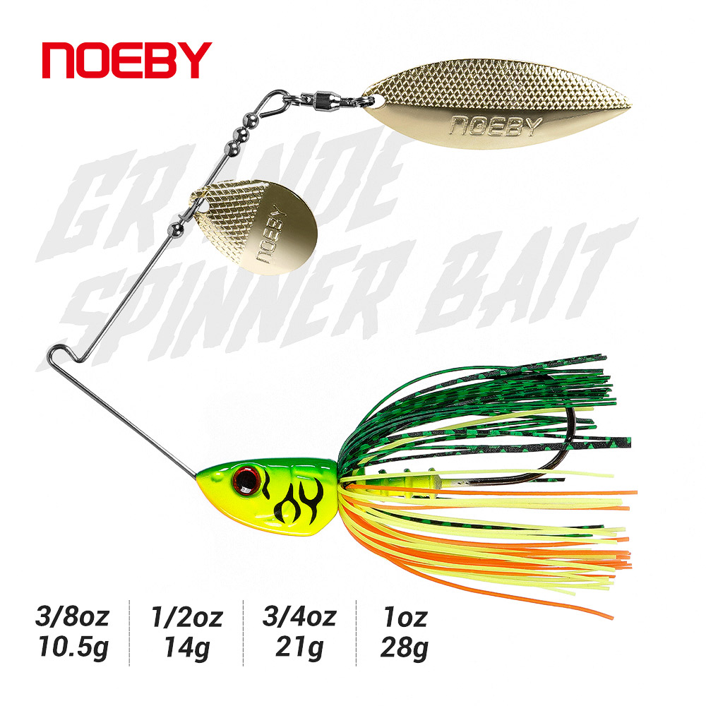 Noeby Spinnerbait Double Willow Blade Needle Stinger Hook Spoon Wire ...