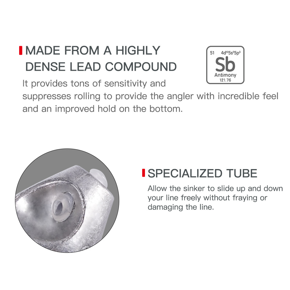 Noeby Sliding Sinker 14g 21g 28g Texas Free Florida Rig Carolina Rig Sinker