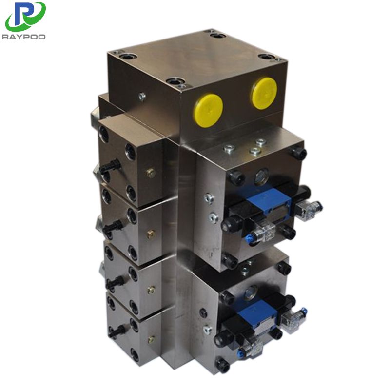 Four-column press control valve group manifold