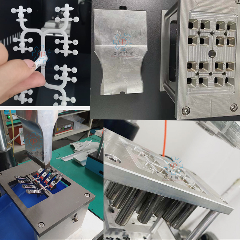 Injection molding product runner ultrasonic vibration drop machine