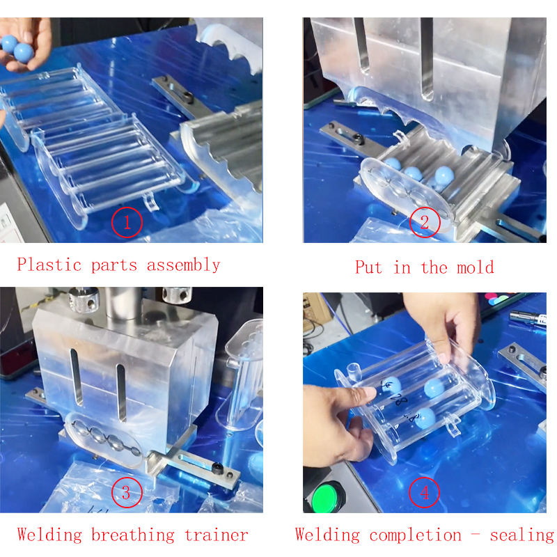 Vital capacity breathing trainer ultrasonic welding machine