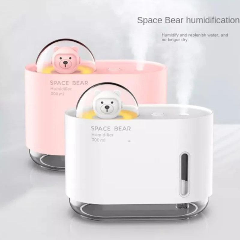 Cute Bear Rainbow Colorful LED Ultrasonic Desktop Diffuser 300ml ...