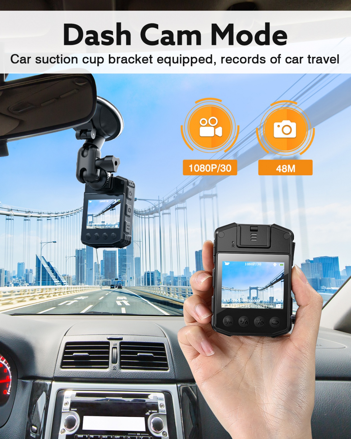 Losfom WD1 Body Camera with Audio, 1080P Police Body Camera with ...