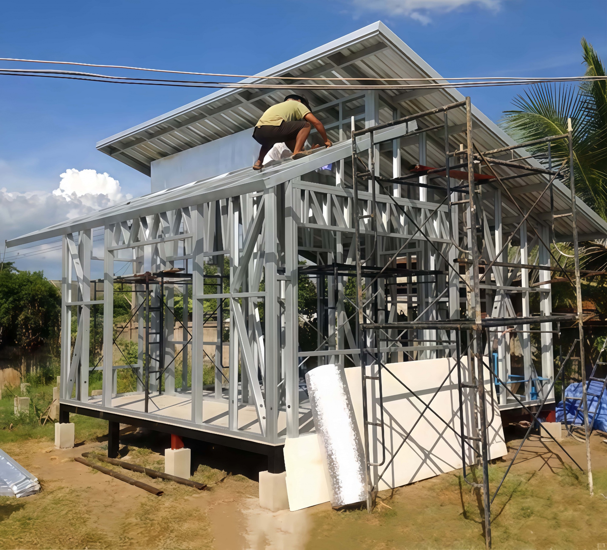 Gaiasmile Gable Frame Light Metal Building Prefabricated Industrial ...